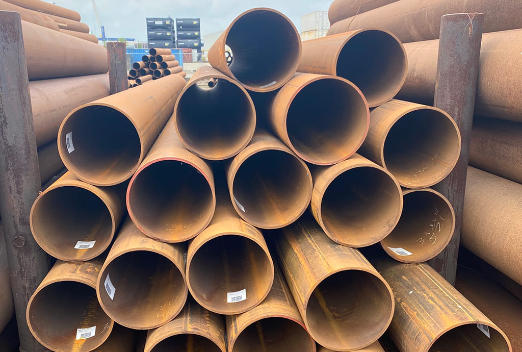 Stahlrohre mit Durchmesser Ø 343,0 x 10 mm | Solines GmbH