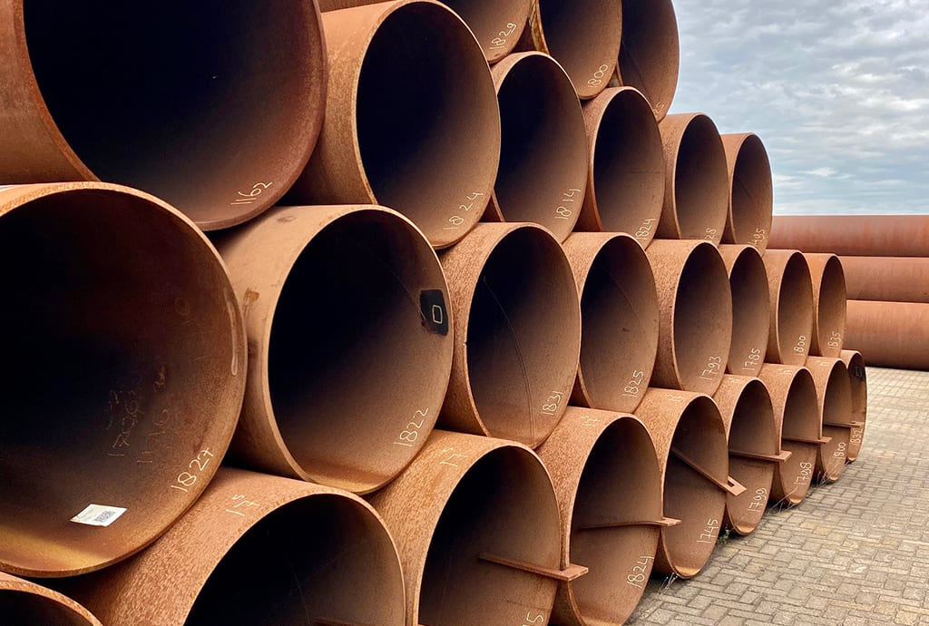 Spiralgeschweißte Stahlrohre Ø 1.016,0 x 17,5 mm | Solines