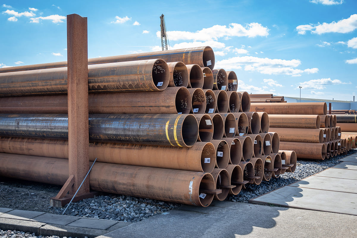 Längsnahtgeschweißte Stahlrohre Ø 508 x 12,70 mm | Solines